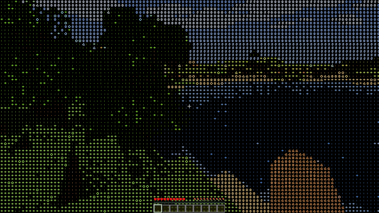 Github Cyxoascii Art Shader A Minecraft Shader That Renders The World As Ascii Art