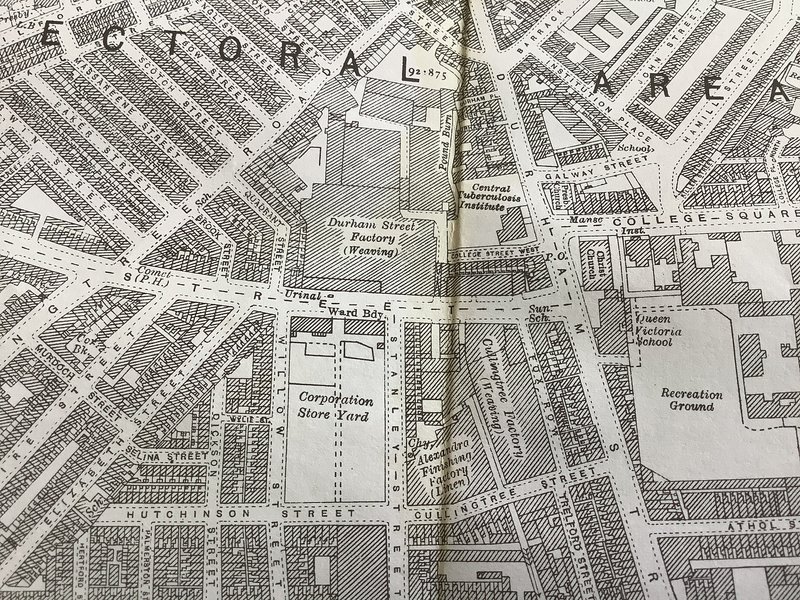 Street Map of West Belfast Area 1930s