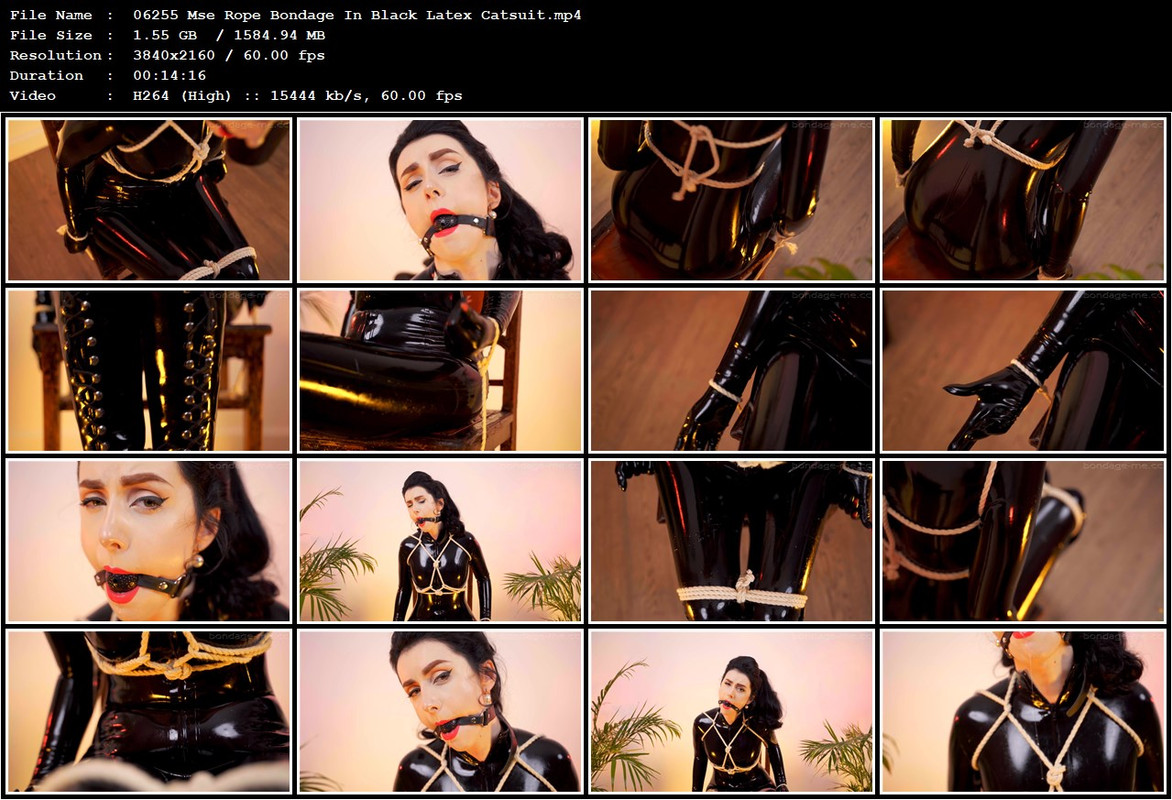 06255 Mse Rope Bondage In Black Latex Catsuit mp4 — Postimages