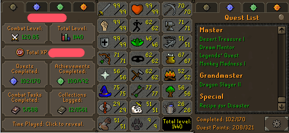 Buy Osrs Account Unique Main | Staker | TTL: 1440 | CL: 120
