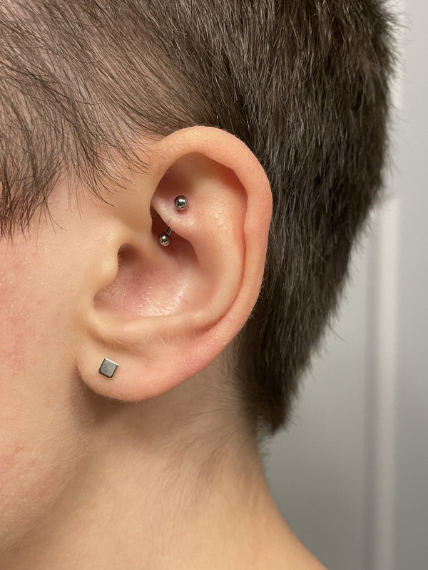 got my rook pierced yesterday, kinda unhappy with it. it looks further ...