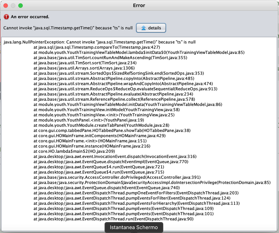 [BUG] Cannot invoke "java.sql.Timestamp.getTime() because "ts" is null · Issue #1132 · ho-dev ...