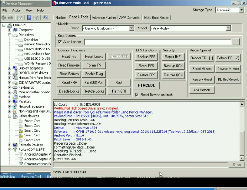 GSM-Forum - VIVO Y71 EDL test point Fromat FRP done by UMT Tool