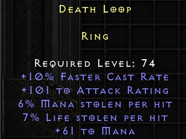 Iso: Fcr Ll Ml Duel Leech Ring - Topic - d2jsp