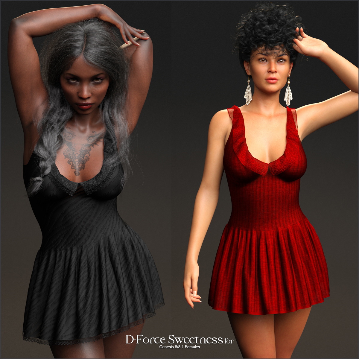 (FILLED 2023-04-15) D-Force Sweetness For G8F And G8.1F + Textures (2x) - Free Daz 3D Models