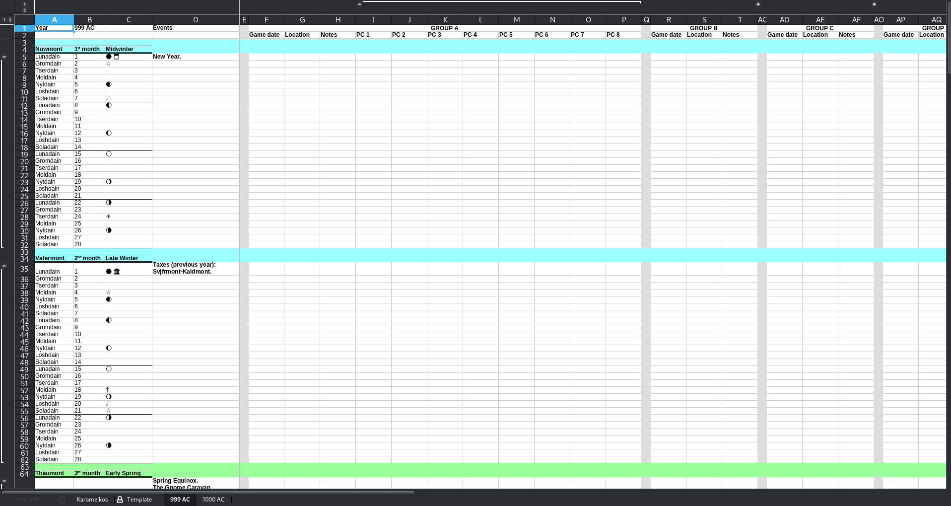 calendar groups — Postimages