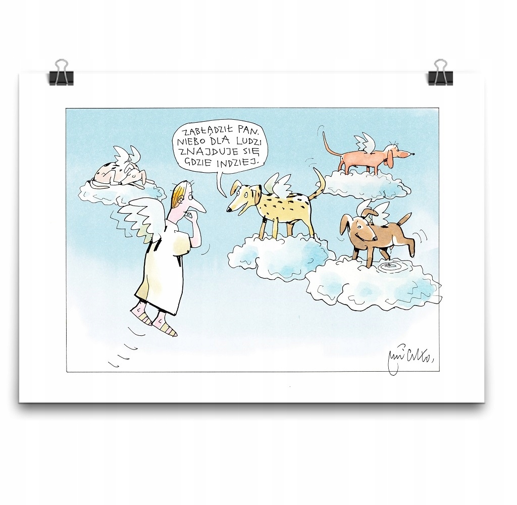 PLAKAT PREZENT PSI RAJ PIES PSY A3 ANDRZEJ MLECZKO — Postimages