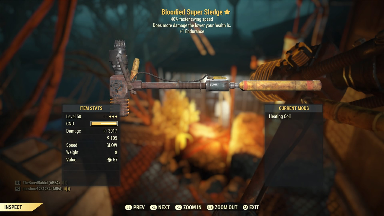 Found a bloodied hunting rifle of my tenth queen today : r/fo76