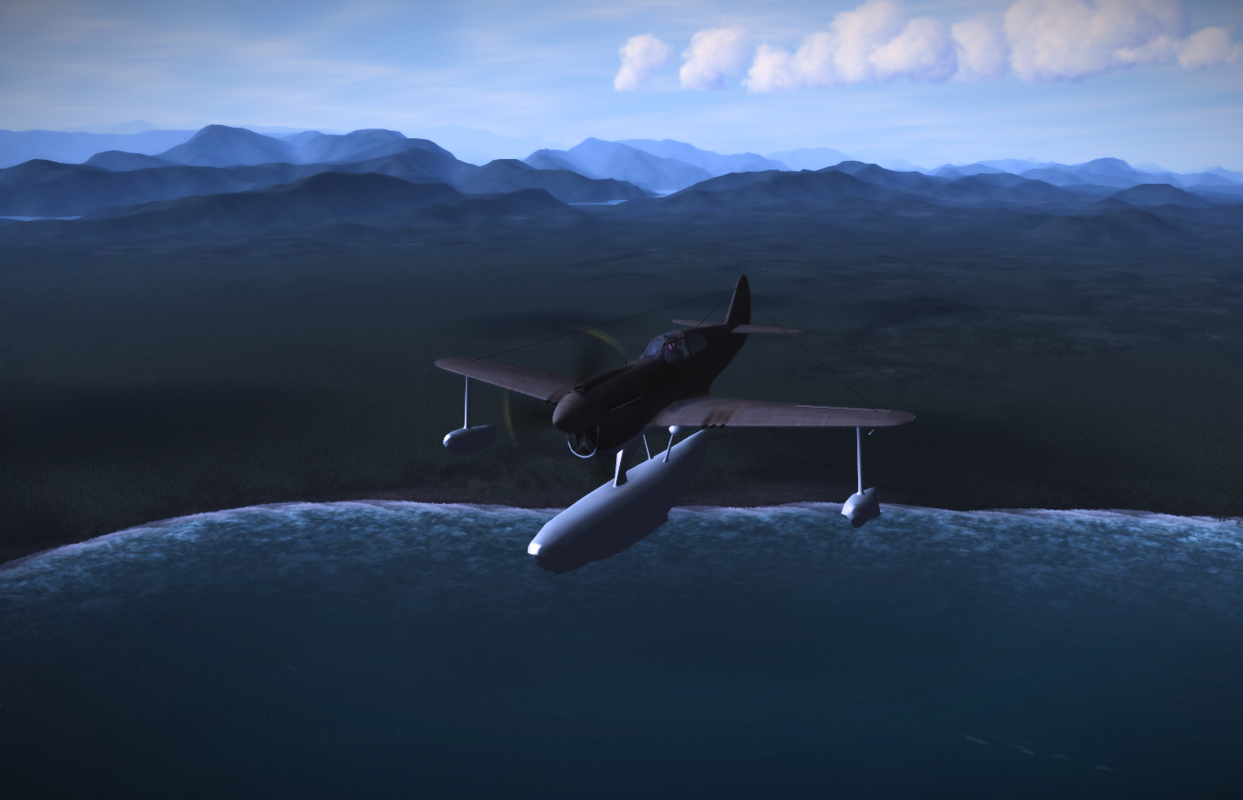 P-40S, a P-40E with floats