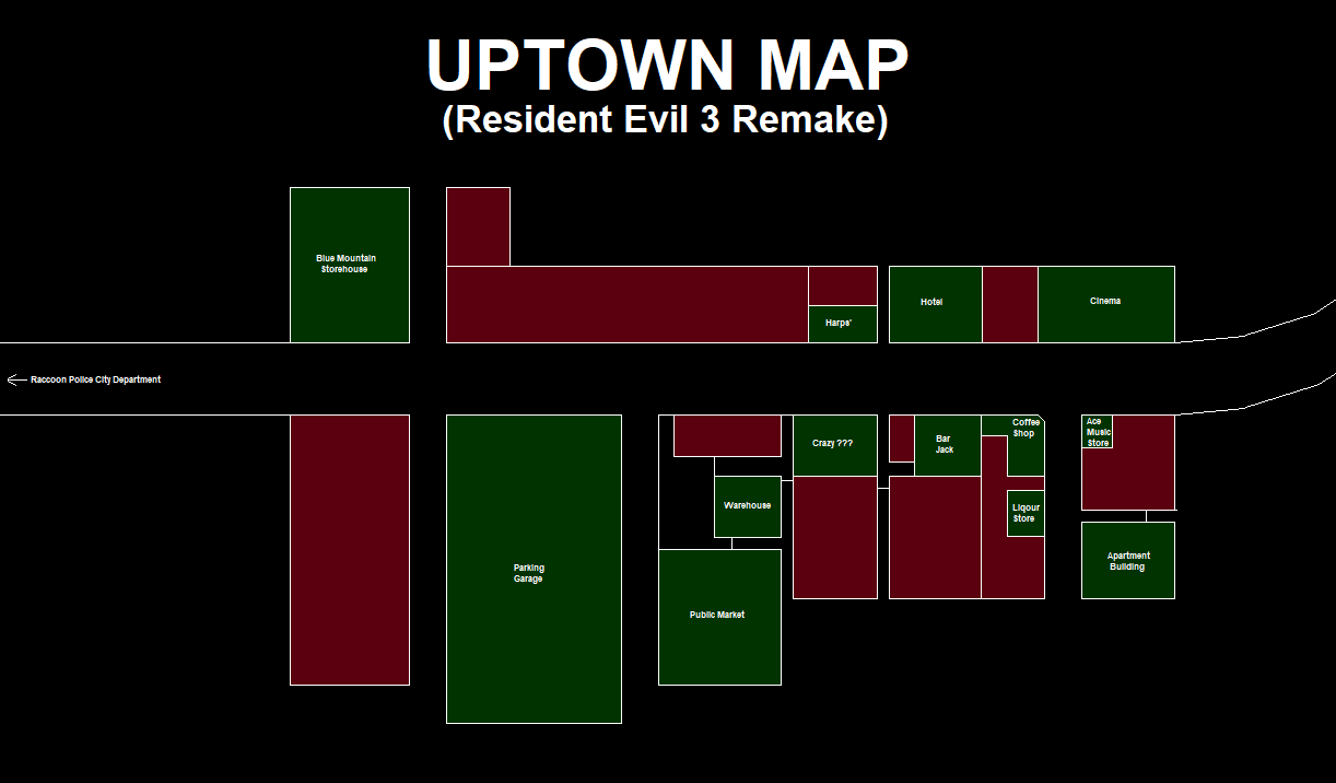 Resident Evil 3 Remake - Uptown map | Resident Evil Forums