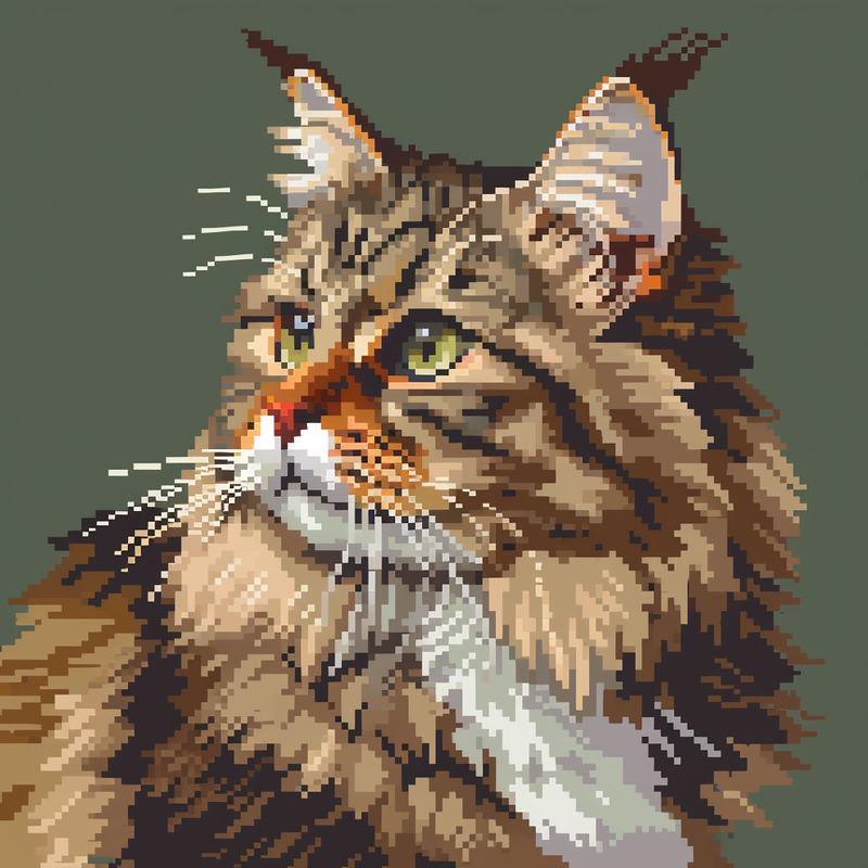 giobbito pixel art draw of a siberian cat 3 D style raw v 88265002 9c3c ...