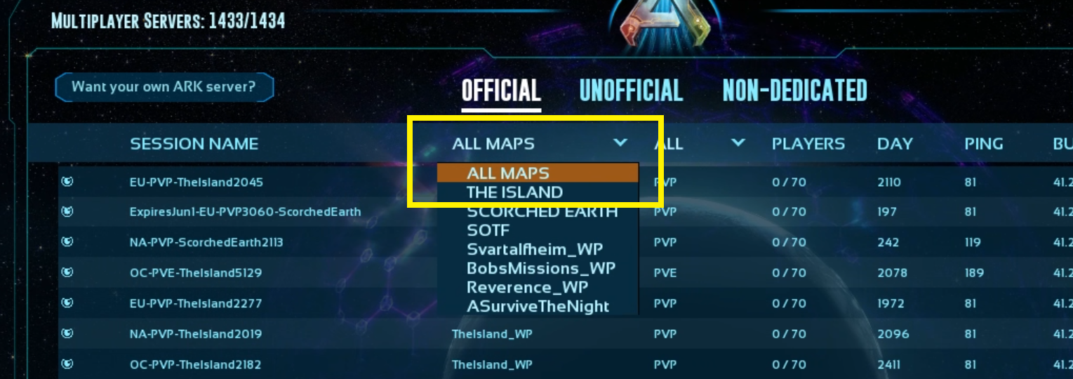 server list is empty?? :: ARK: Survival Ascended General Discussions