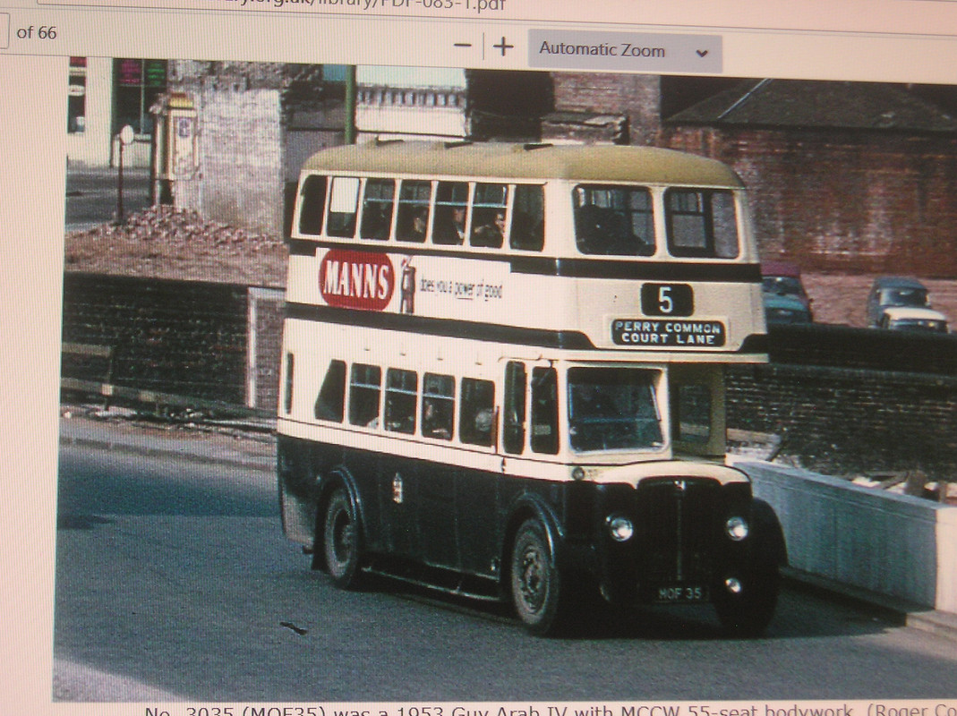 Birmingham City Transport buses - what colours for the livery ...