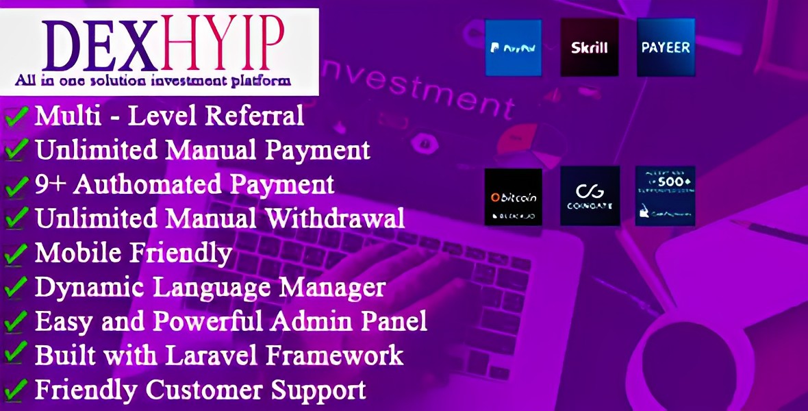 DEXHYIP - All In One Solution Investment Platform PHP Script – Bliter GPL