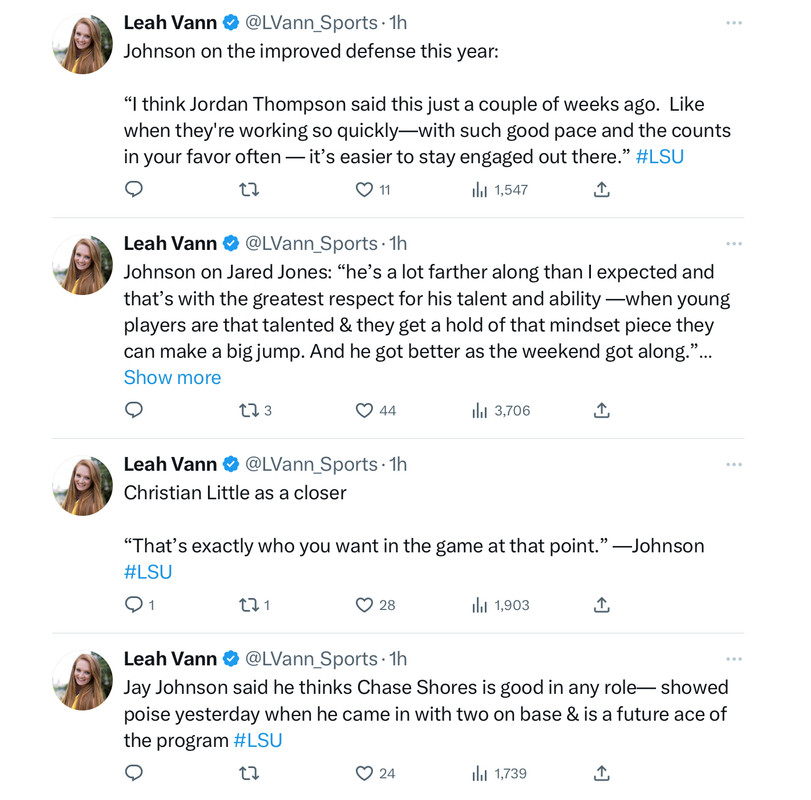 Jay Johnson Press notes from Leah Vann | Tiger Rant