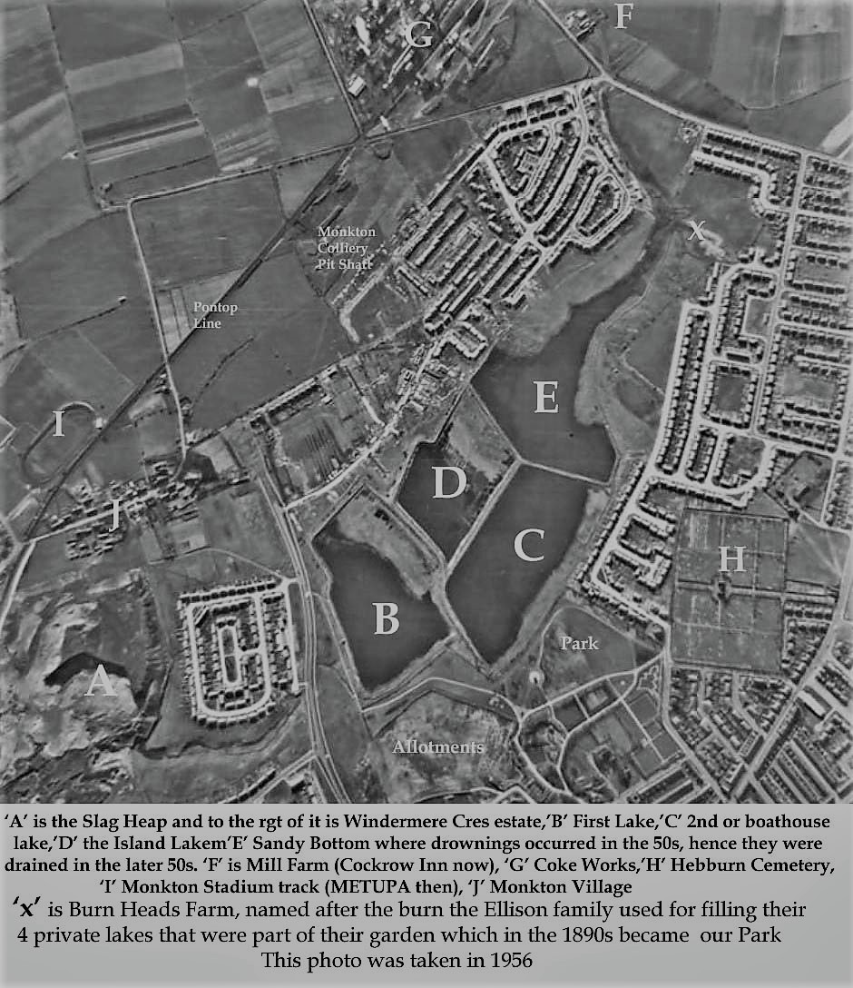 Hebburn Lakes 1956 KEY to Locations — Postimages