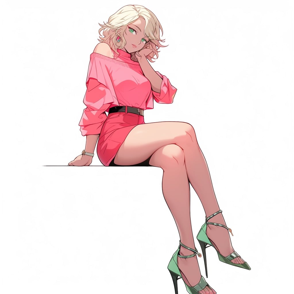 hot girl from America in mini skirt with legs crossed 02 — Postimages