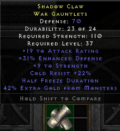 Bvb War Gauntlets ? Ar/ed/str/cr/hfd - Topic - d2jsp