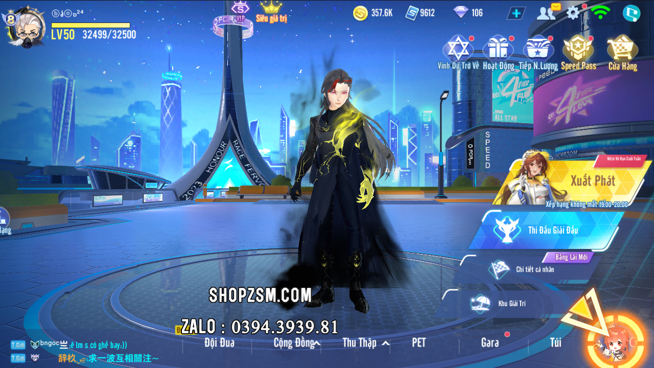 Tài khoản Zing Speed Mobile