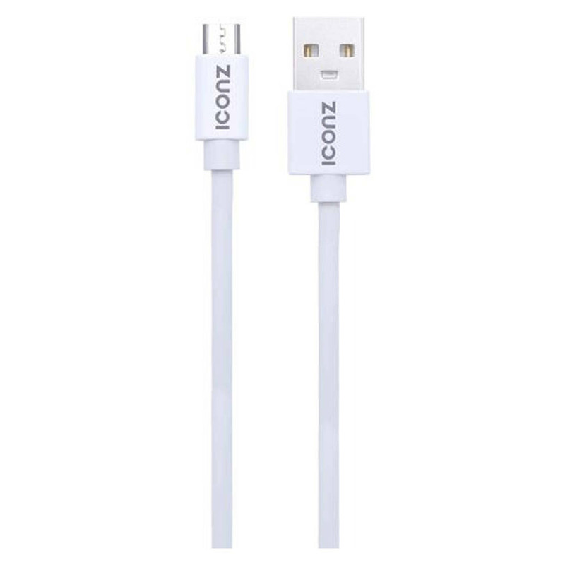 ICONZ Micro USB Cable 2 4 A White 1m — Postimages