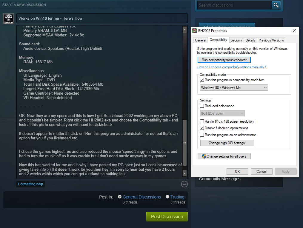 Works on Win10 for me - Here's How :: Beachhead 2002 General Discussions