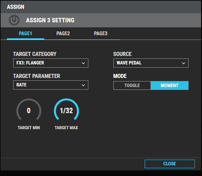 GT-1000 - Parameters in a assigned ctl button