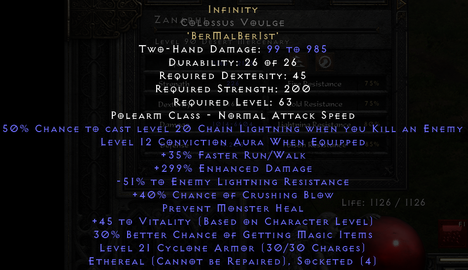 Eth Cv Infinity -51lress 299ed% - Topic - d2jsp