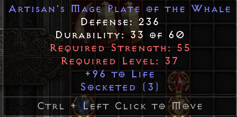 Artisan's Mage Plate Of The Whale - Topic - d2jsp