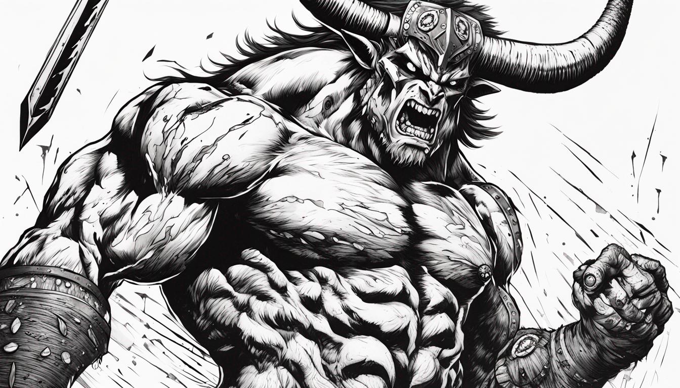 manga inked minotaur style berserk by oujimishima dhklrn9 — Postimages