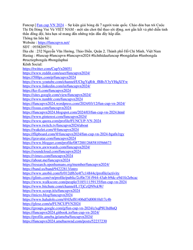 FUN CUP VN 2024 — Postimages