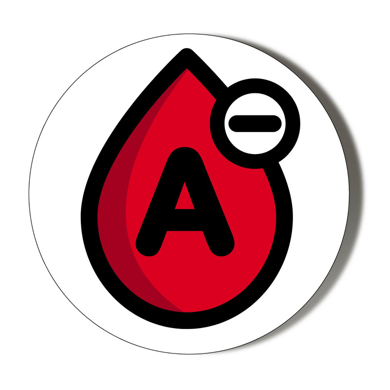 BLOOD TYPE A NEGATIVE BADGE — Postimages