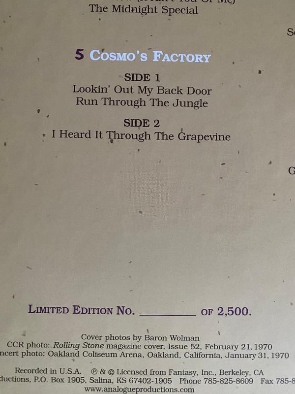 Creedence Clearwater Revival 45 RPM ABSOLUTE ORIGINALS Boxed Set Is Being Repressed | Page 28 ...