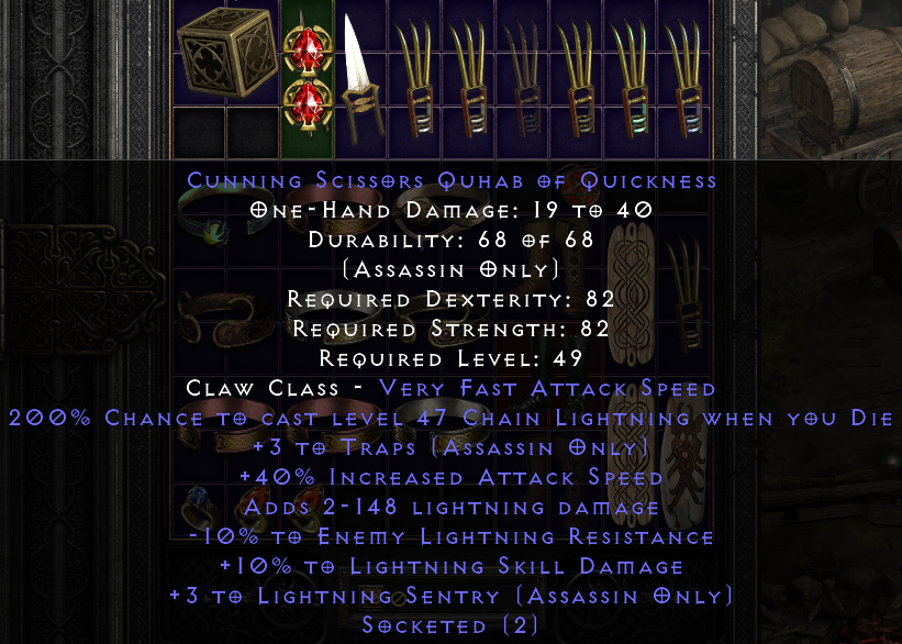 = Trap Claws 3 Traps + 3 Ls = - Topic - d2jsp