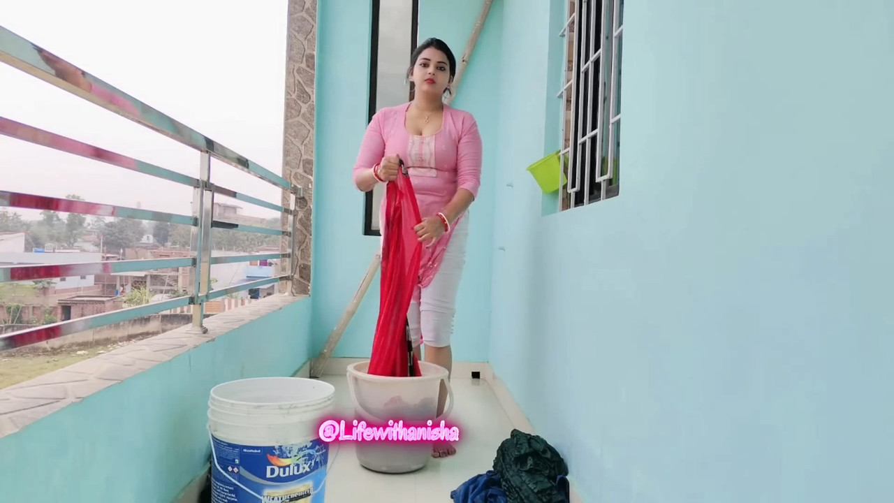 Desi busty girl,huge boobs and cleavage show while cleaning in pink dress mp4 snapshot 07 43 310 ...
