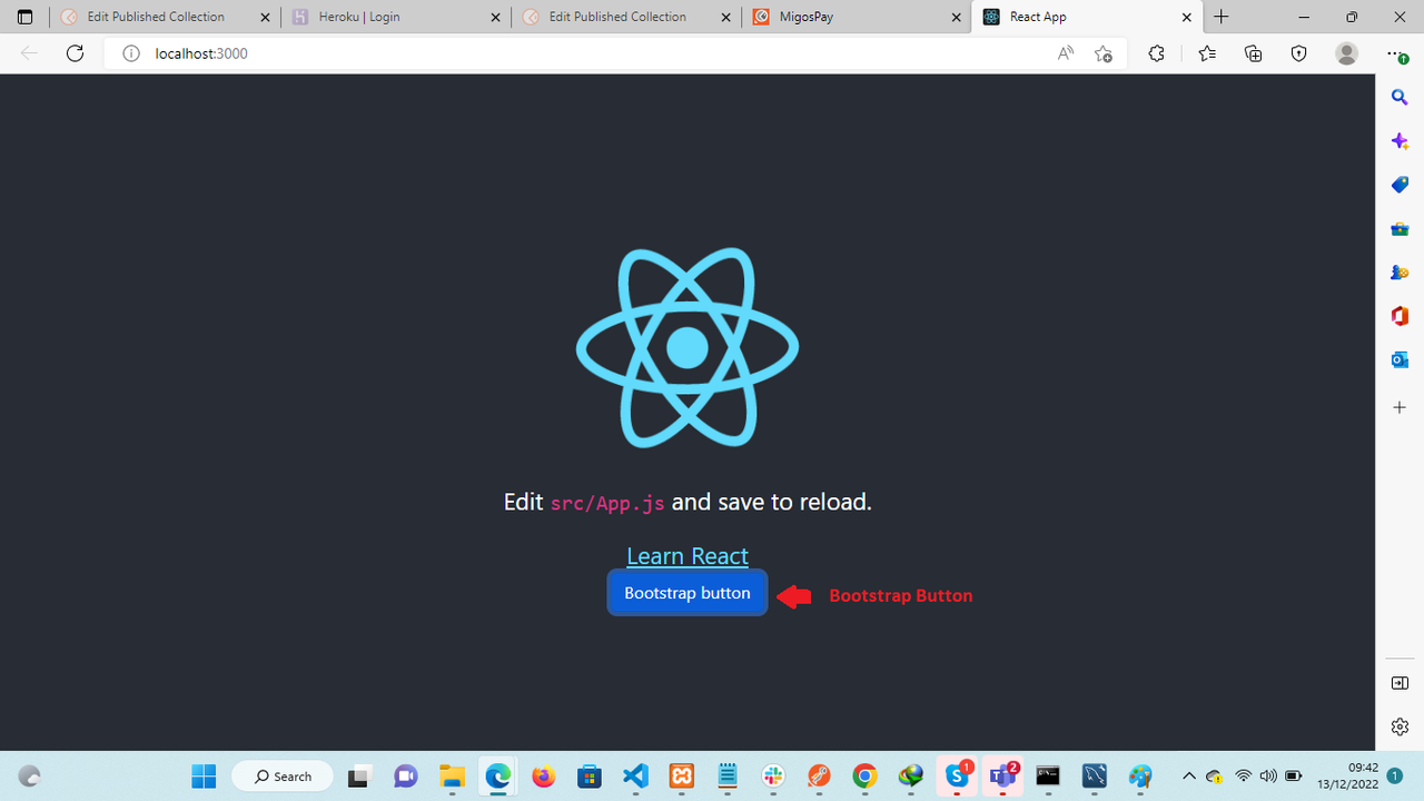 Reactjs My App Does Not Recognize React Bootstrap Styles Stack Overflow