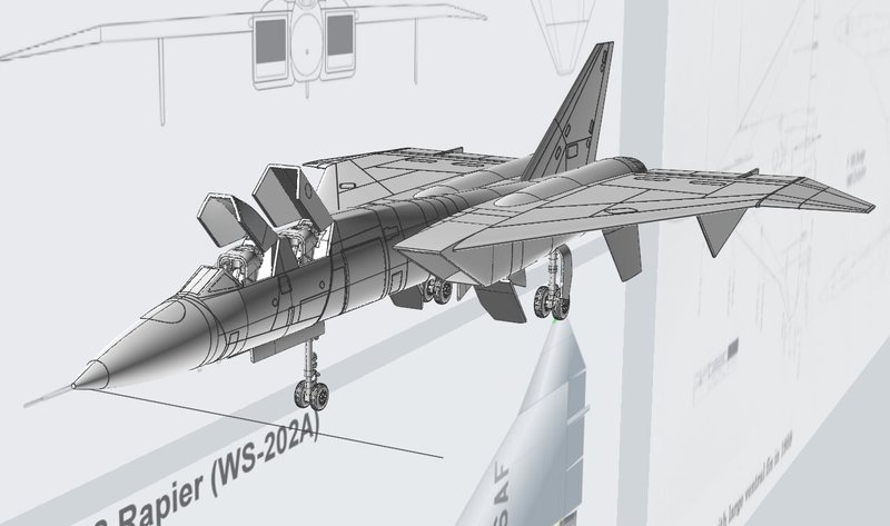 1/48 & 1/32 - North American XF-108 Rapier 3D printed kits by Flying S ...