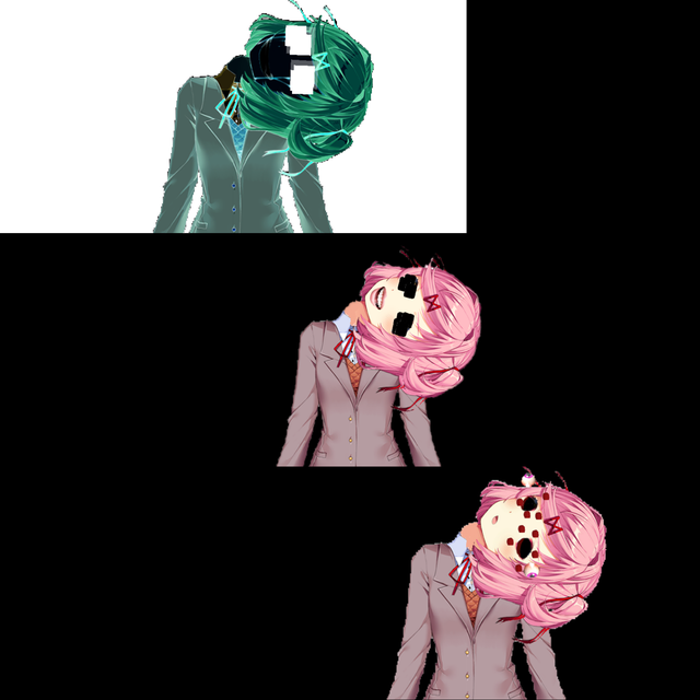 Sleep paralysis Natsuki concept sprites (some in the comments) : r/DDLC