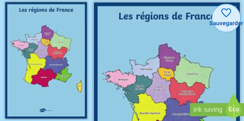 Les Régions Françaises - Géographie - Twinkl