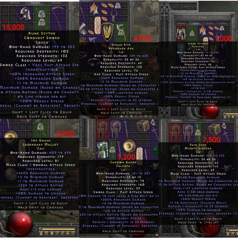 Rare Eth Rep Fools 750fg - 15,000fg - Topic - d2jsp