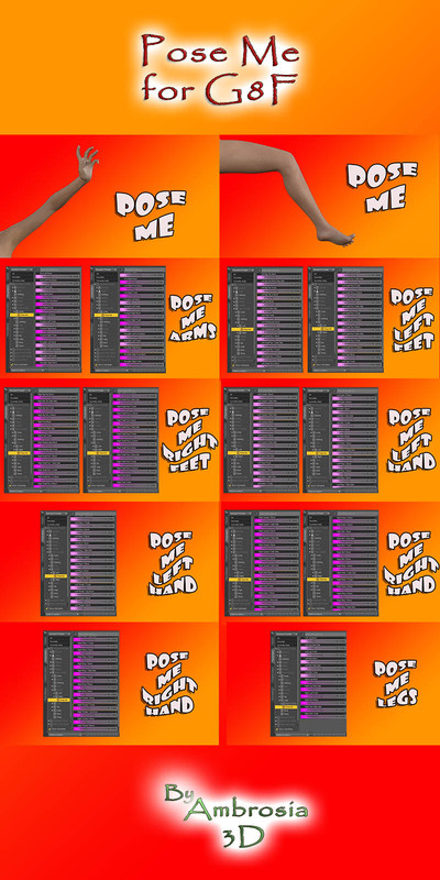 (LOTS OF POINTS) Pose Me For G8F (and More Points For G8M) - Free Daz ...