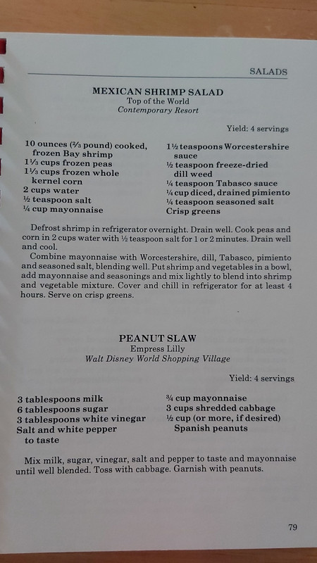 Disney cookbook from 1986 with official recipes from the Disney Parks ...
