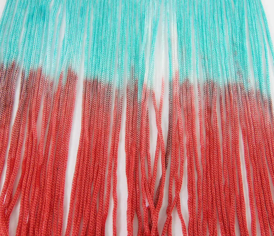 Ombre Chainette Fringes Tonal Multicolor Thread Yarn Loop Trim - HAND ...