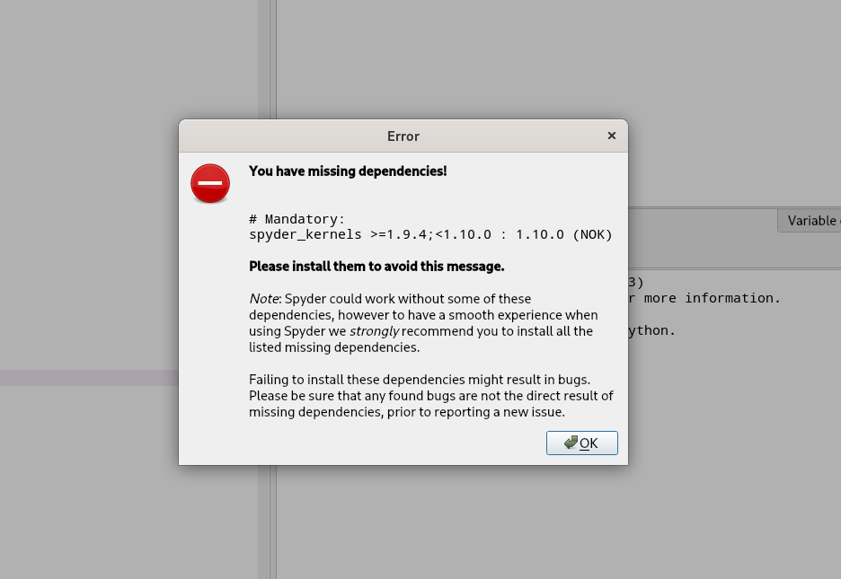 Solved Spyder Missing Dependencies Spyderkernels Applications And Desktop Environments