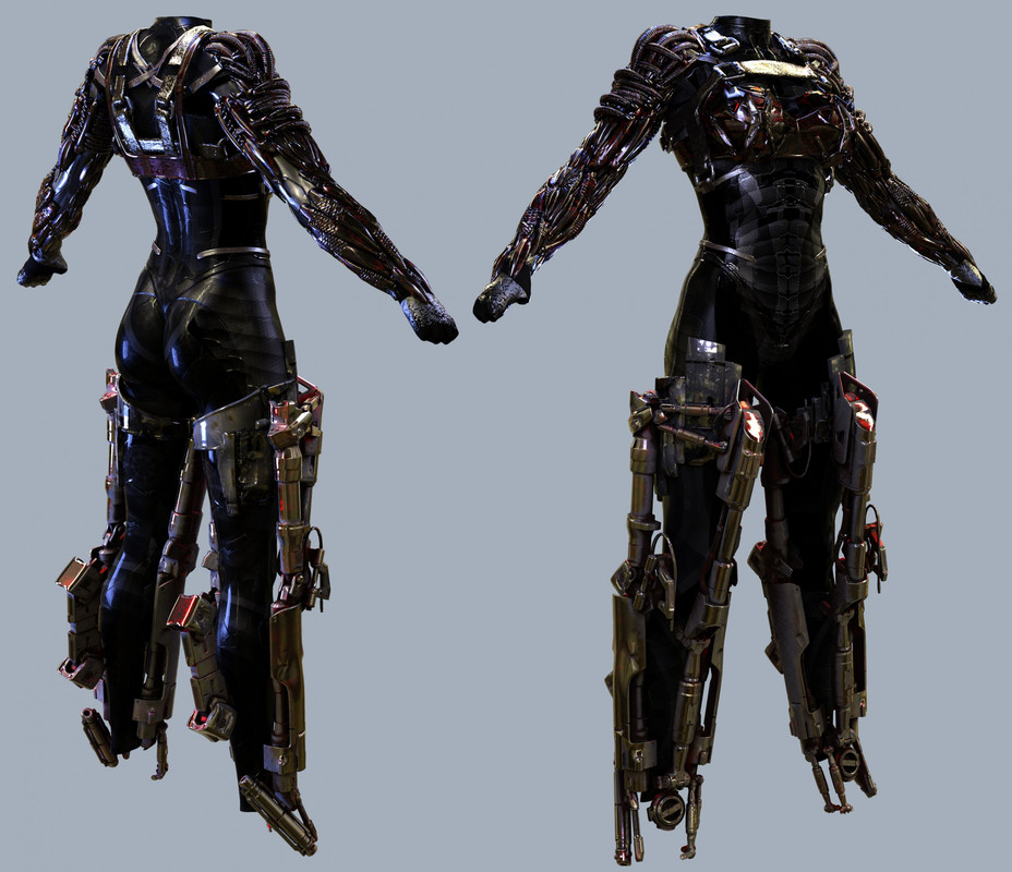 Power Armor Exo-Bikini And Character Bundle 3D Model - Free Daz 3D Models