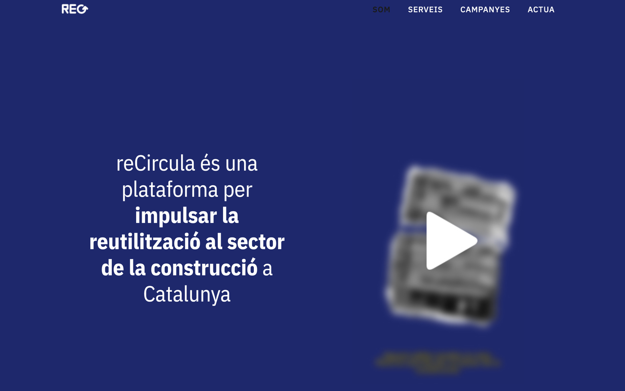 reCircula - Plataforma de reutilització a la construcció