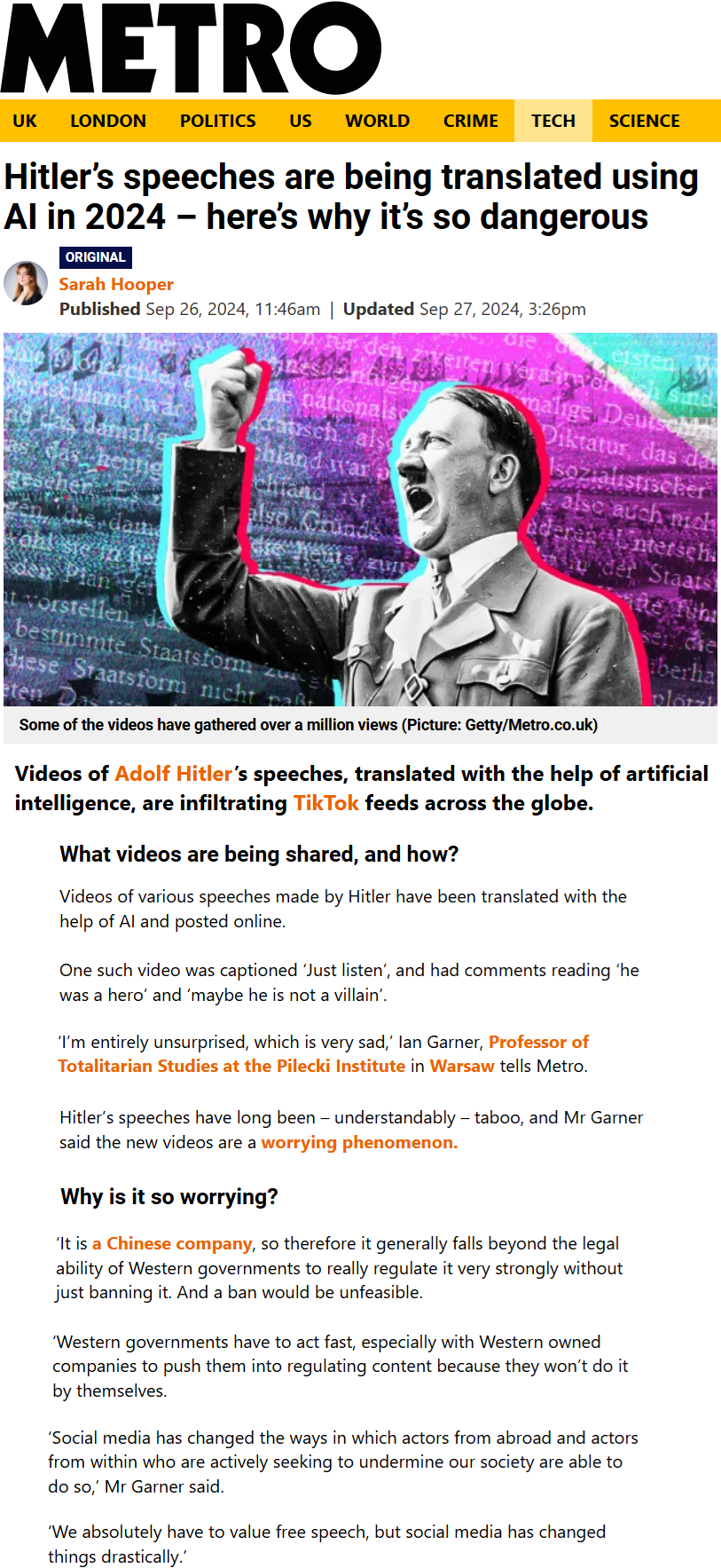 Hitler in English using AI - Page 8 - Stormfront
