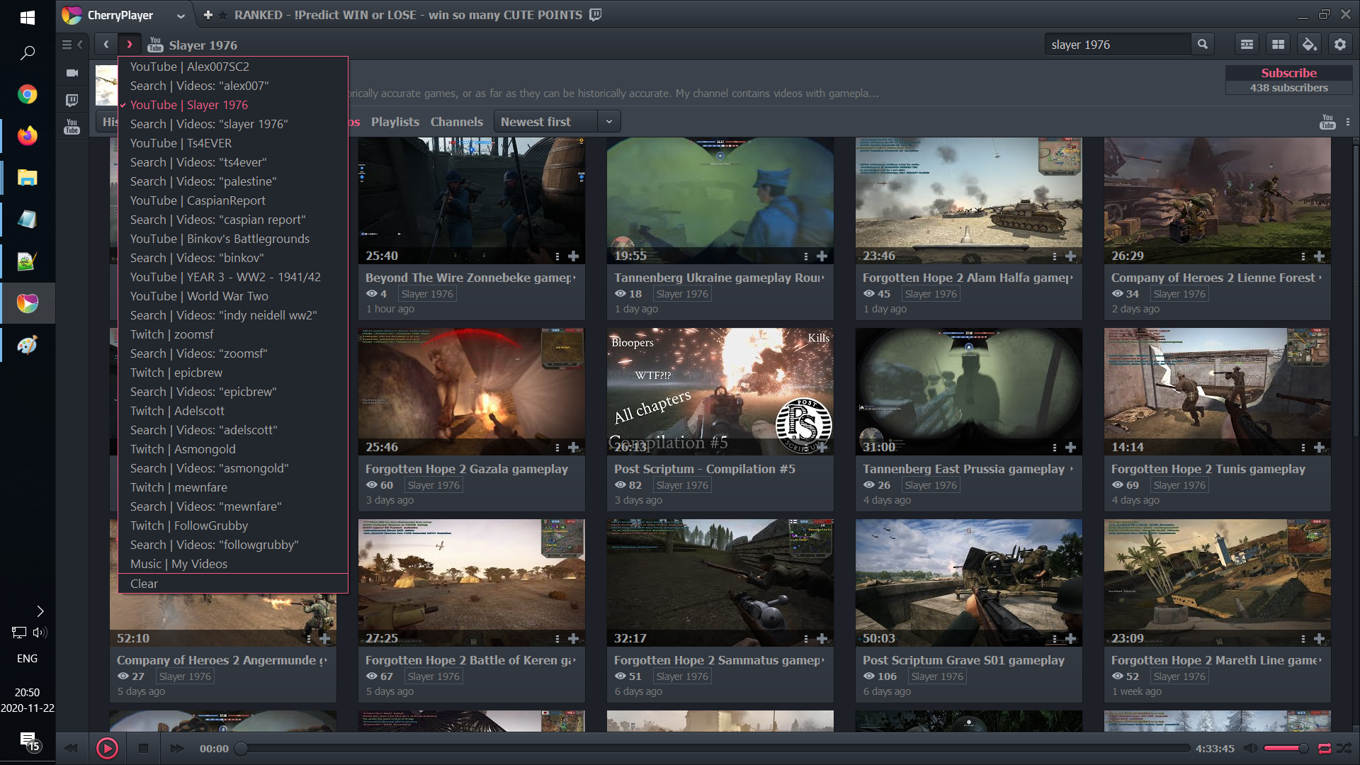 Use CherryPlayer, it's the only sure way to watch YouTube : r/oldyoutubelayout