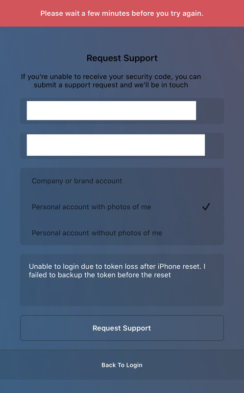 Issues with IG “Request Support” : r/Instagram