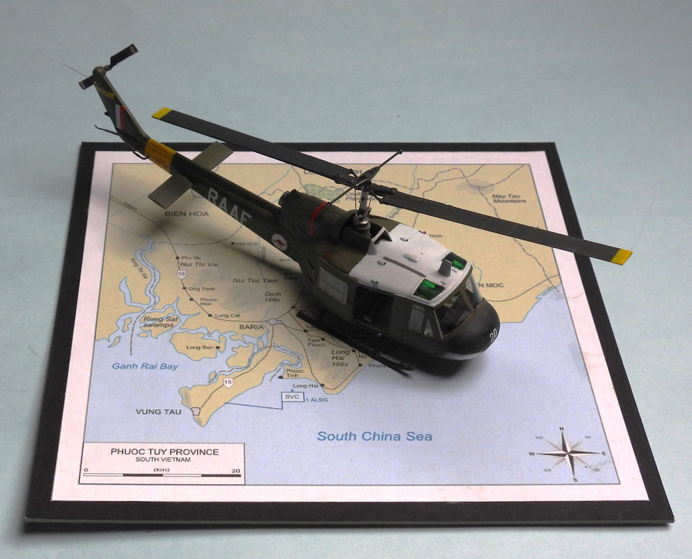 Bell UH-1B Huey , RAAF Battle of Long Tan. ESCI 1/72nd scale. Finished. - Vietnam GB ...