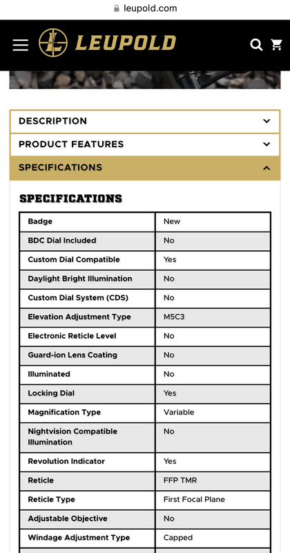 Mark 4 HD 2 5 10x24 M5 C3 FFP TMR Leupold — Postimages